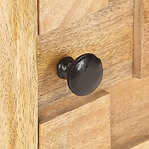 YAFF Bedside Cabinet 15.7"x11.8"x17.7" Solid Mango Wood