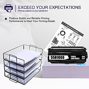 2 Pack MS331 55B1000 Remanufactured Compatible Toner Cartridge Replacement for Lexmark MS431dw MS331dn MS431dn MX331adn MX431adn MX431adw Printer Ink, Black