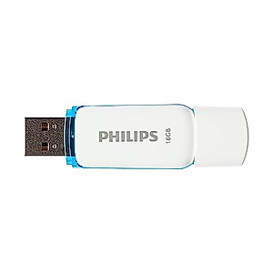 PHILIPS 16GB Flash Drive, Snow Edition USB 2.0 - White/Blue