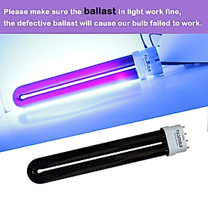 Dameiol 24W B24B Replacement Black Bulb Light Compatible for Stinger BK300,BK310,BK500,BK510. 10.25Inch Length BL lamp-2PACK