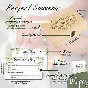 1DFAUL 60pcs Advice and Wishes for the Mr and Mrs, Wedding Advice Cards for Wedding Games, Bridal Shower Guest Book Advice Cards Box for Bride and Groom, Bridal Shower Decorations