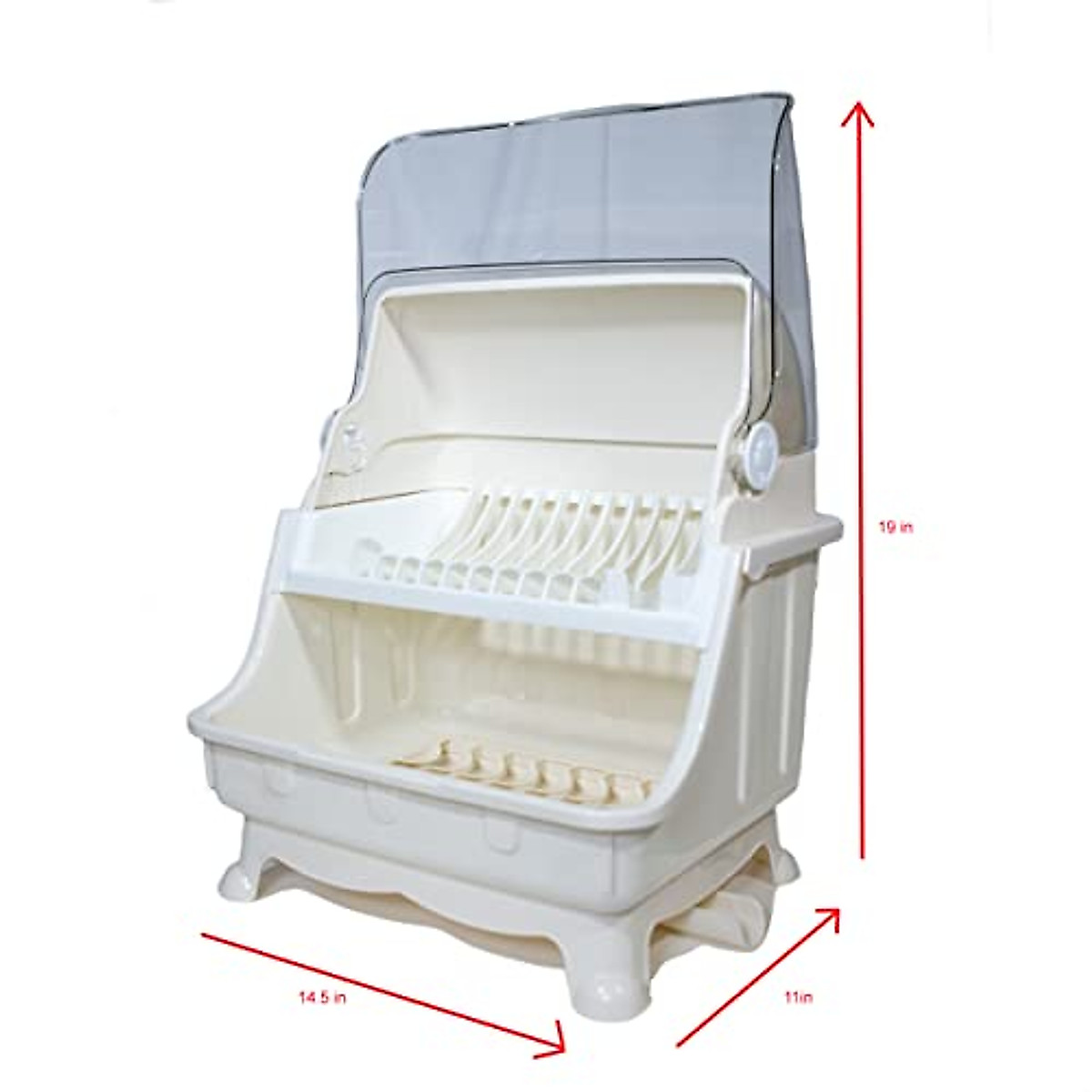 TOVU Makings | Small Dish Drying Rack, Dish Rack with Cover for Small Dishes, Cups, and Utensils, Over The Sink Dish Drying Rack, Over Sink Dish Drying Rack, Dish Racks for Kitchen Counter