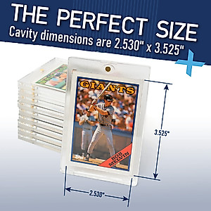 Premium Magnetic Card Holder (25 Pack) | 35PT Magnetic Card Holders for Trading Cards. Pro UV Card Protectors with Ultra Clear Design, One Touch Magnet Case for Trading and MTG Cards.