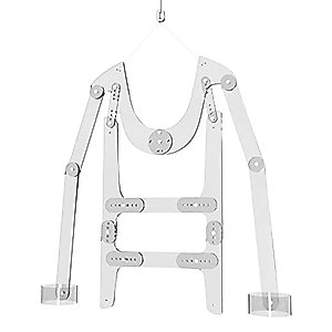 Transparent Invisible Photography Pants Holder Men's and Women's Clothing Hanging Photo Shooting with White Background Active Adjustable Photo Taking Women's Trouser Rack (NINGDE_USA_H31Y-1_Men's)