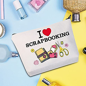 WZMPA Scrapbook Lover Cosmetic Makeup Bag Scrapbook Fan Gift I Love Scrapbooking Zipper Pouch Bag For Women Girls (Scrapbooking)