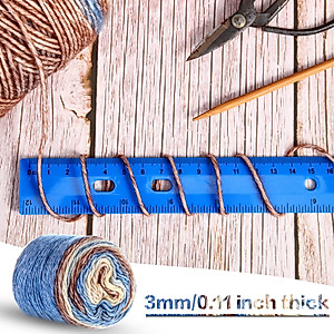 Gejoy 8 Pack Gradient Color Cotton Cake Yarn Self Striping Yarn 60% Cotton 30% Acrylic 10% Wool Multicolor Rainbow Soft Yarn for Knitting Crocheting Art Crochet Kids Adults DIY Crafts