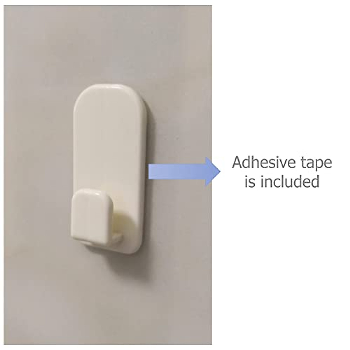 Excelity Set of 4 Remote Controller Plastic Wall Hook Holder with Self Adhesive
