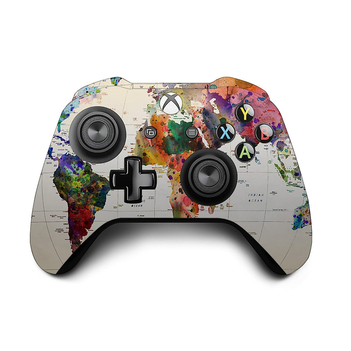 Head Case Designs Officially Licensed Mark Ashkenazi Map Of The World Art Mix Vinyl Sticker Gaming Skin Decal Cover Compatible With Xbox One X Console and Controller Bundle