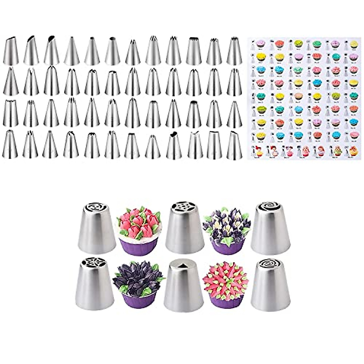 Cake Decorating Supplies 471pcs, Baking Tools Set for Cakes，Cake Turntable, Piping Icing Tips for Beginners or Professional
