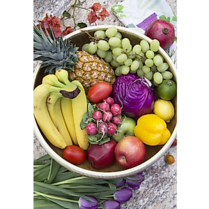 Totally Bamboo Classic Extra-Large Bamboo Serving Bowl, 16" x 16" x 6"