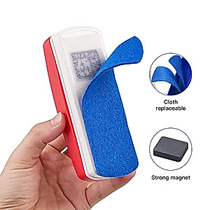 Ddaowanx Whiteboard Eraser, Magnetic Dry Erase Eraser, Glass Board Eraser,School and Office Supplies, Pack of 2 (Green)