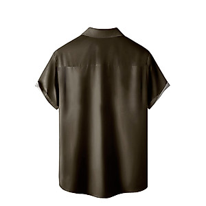 WRITKC Hawaiian Shirts for Men Loose Short Sleeve Mens Beach Shirts Resort Casual Shirts