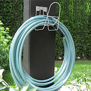 Garden Hose Holder - Large Heavy Duty Water Hose Hanger, Hose Reel Wall Mount Easily Holds Up to 180 ft, Rust-Free Hose Holder for Outside Yard