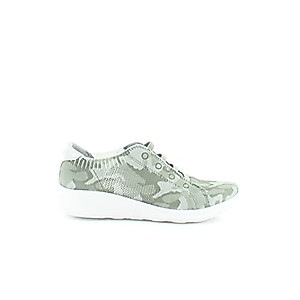 BZees Womens Golden Knit Casual and Fashion Sneakers Green 6 Medium (B,M)