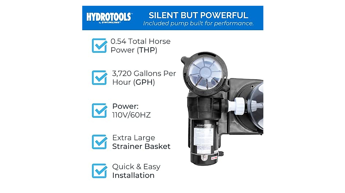 Swimline Hydrotools Sure-Flo Pool Filter System - Efficient, Easy ...