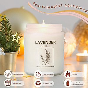 4 Pack Candles for Home Scented, Aromatherapy Lavender Candles Gifts Set for Women, 28 Oz 240 Hour Long Lasting Soy Candles for Women Birthday, Ideal for Gifting, Mom, Anniversary, Christmas