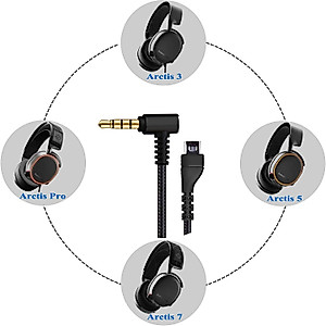 Vcddom Upgraded Replacement Audio Cable for SteelSeries Arctis 3, Arctis 5, Arctis 7, Arctis Pro Wireless, Arctis Pro Gaming Headset 2m/6.5 Feet