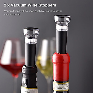 Ataller 4-in-1 Electric Wine Bottle Openers Set, USB Rechargeable Automatic Wine Corkscrews with 1 x Wine Pourer and 1 x Foil Cutter and 2 x Vacuum Wine Stoppers