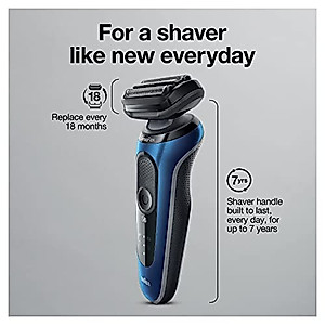 Braun Electric Razor for Men, Series 6 6020s SensoFlex Electric Foil Shaver with Precision Beard Trimmer, Rechargeable, Wet & Dry Foil Shaver with Travel Case