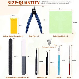 Rustark 10Pcs Model Tools Craft Set Modeler Building Kit for Gundam Basic Model Assembling, Building and Repairing