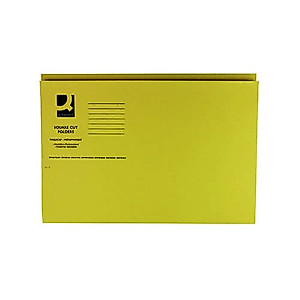 Q-Connect Light Weight 180gsm Foolscap Square Cut Folder - Yellow