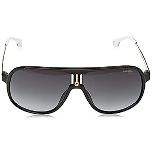 Carrera Modern Rectangular Sunglasses, Black (Black), 62