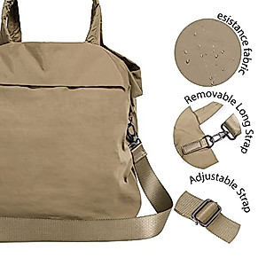 ODODOS 19L Multi Hobo Bags 2.0 with 2 Straps for Women, Totes Handbags, Crossbody Shoulder Bags, Brown