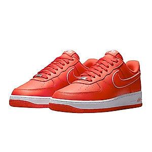 Nike Men's Air Force 1 Shoe, Picante Red-white, 12