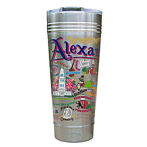 Catstudio Alexandria Thermal Tumbler | Triple Wall Insulation With Non Slip Bottom | Great Travel Cup for Water, Coffee, Tea, or Smoothies