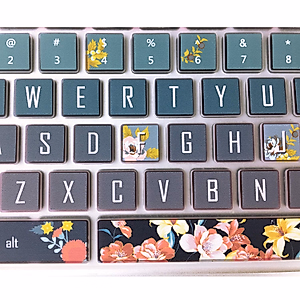 Silicon Keyboard Cover for 11.6" Lenovo Chromebook C330 C340, Flex 11, 100e 300e 500e N20 N21 N22 N23, 14" N42 N42-20, Red Flower