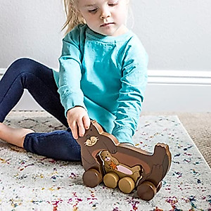 Jack Rabbit Creations Inc Big & Little Wooden Push Toy Otter