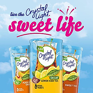 Crystal Light Sugar-Free Decaffeinated Lemon Iced Tea Naturally Flavored Powdered Drink Mix 48 Count Pitcher Packets