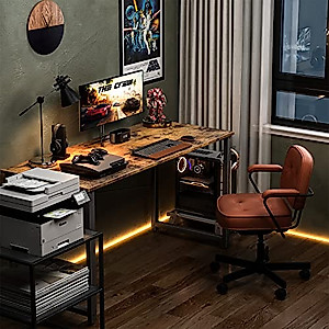 Coleshome 48 Inch Computer Desk, Modern Simple Style Desk for Home Office, Study Student Writing Desk, Vintage