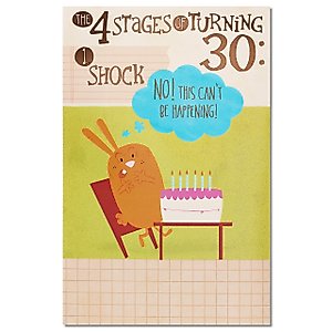 American Greetings Funny 30th Birthday Card (Four Stages)