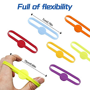 BLMHTWO 12 Pieces Drink Markers, Glass Bottle Strip Tag Marker Silicone Cup Bands with 6 Colors Cup Identifiers Elastic Durable Unbreakable Wine Glass Markers for Home Birthday Party Bar