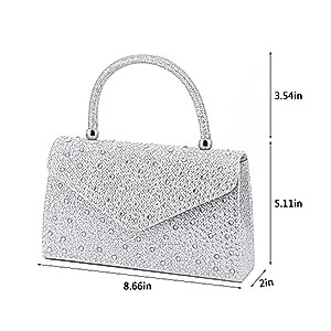 Gabrine Women's Luxury Rhinestone Decor Evening Bag Party Clutches Wedding Purses Cocktail Prom Handbags