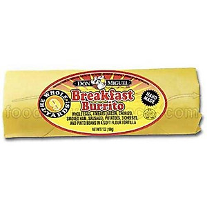 Don Miguel Whole 9 Yard Breakfast Burrito, 7 Ounce -- 12 per case.