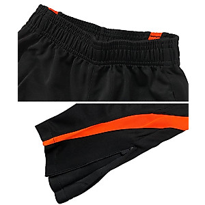 Hiheart Boys Quick Dry Long Sleeve Jogger Set 2 Piece Athletic Tracksuit Orange 6-7