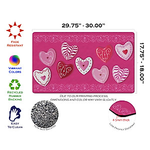 Toland Home Garden 800210 Heart Cookies Valentines Door Mat 18x30 Inch Spring Outdoor Doormat for Entryway Indoor Entrance