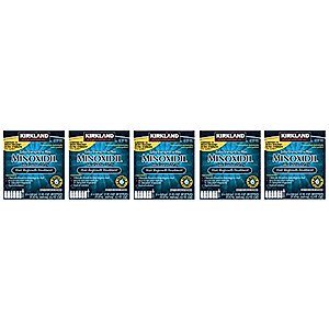Kirkland Minoxidil 5 percentage Extra Strength Hair Loss Regrowth Treatment Men, 5 Pack (6 Months Supply)