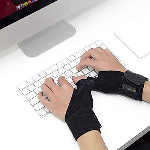 Thumb Splint Brace - Reversible Thumb & Wrist Stabilizer Splint for BlackBerry Thumb, Trigger Finger, Pain Relief, Arthritis, Tendonitis, Sprained and Carpal Tunnel Supporting, Lightweight and Breatha