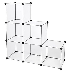 NA Cube Storage Organizer Cube Bookshelf Closet Organizer and Storage Items Space-Saving Plastic Storage Unit White