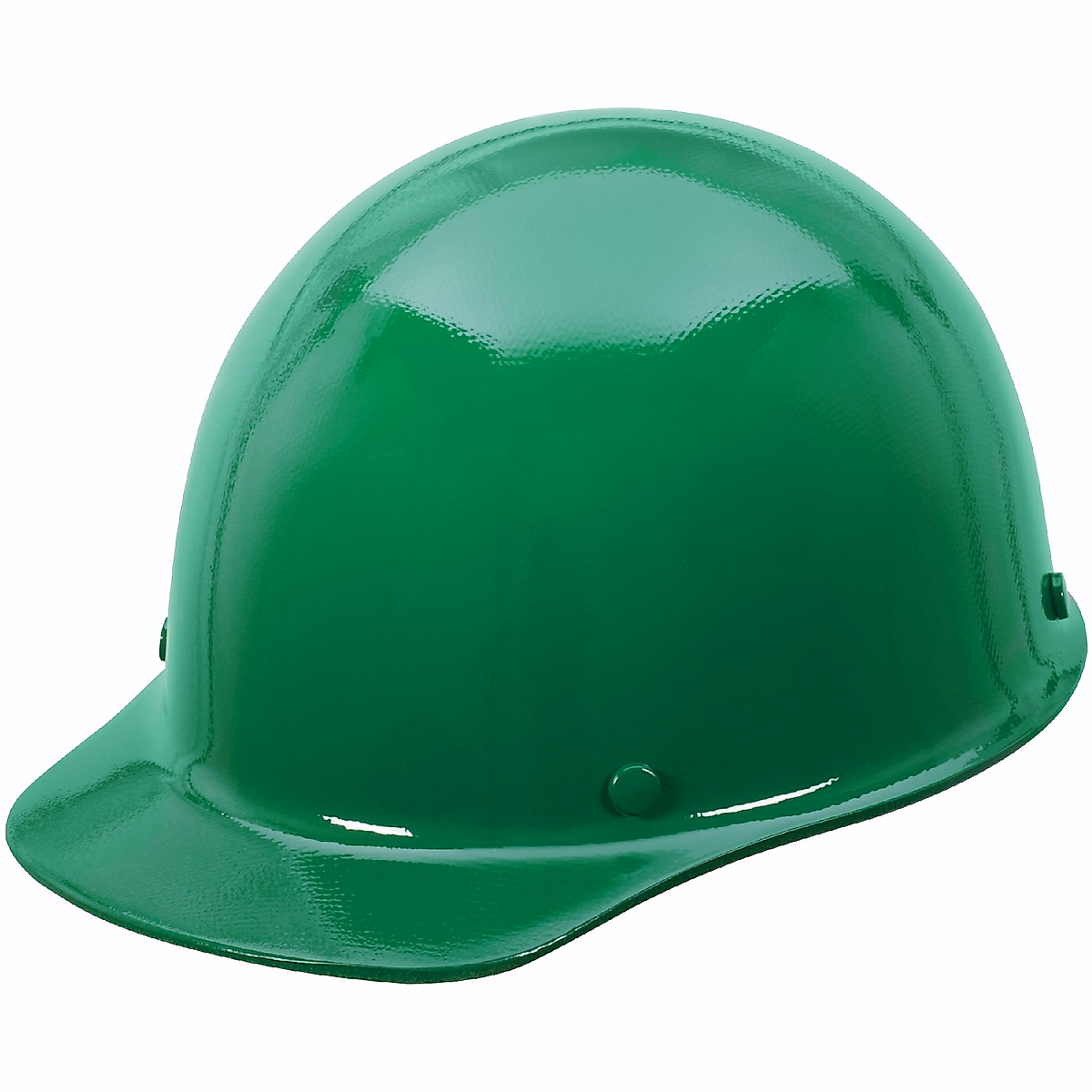 MSA 475399 Skullgard Cap Style Hard Hat with Fas-Trac III Ratchet Suspension | Non-slotted Hat, Made of Phenolic Resin, Radiant Heat Loads up to 350F - Standard Size in Green