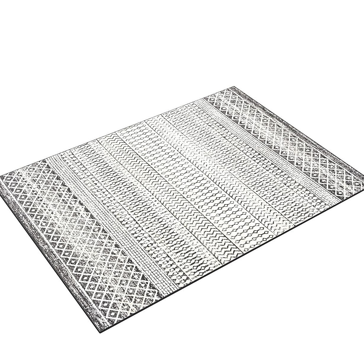 Livabliss Chester Boho Moroccan Area Rug,9' x 12'6",Black