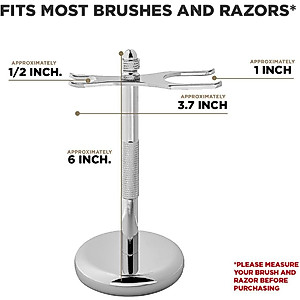 Perfecto Deluxe Black Razor and Brush Stand - The Best Safety Razor Stand. This Will Prolong The Life Of Your Shaving Brush