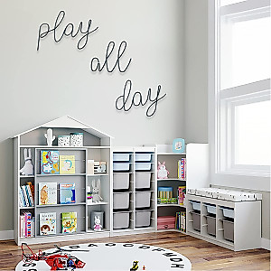 Playroom Wall Decor, Play Room Daycare Wall Decoration Play All Day Sign Play All Day Wall Decor for Kids Boys Girls Playhouse Decor Toy Room Classroom