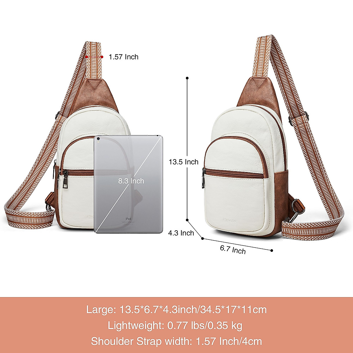 Mroede Sling Bag for Women Crossbody Bags for Women Fanny Packs Sling Purse Backpack Chest Bag Shoulder Handbag Travel