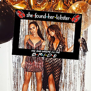 Bridal Shower Bachelorette Photo Booth Props Decorations Friend Themed Photo Booth Props SHE Found HER Lobster Bachelorette Party Supplies Bridal Shower