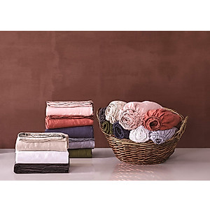 Brooklyn Loom - Linen California King Sheet + Pillowcase Set - Moisture Wicking Fabric - White