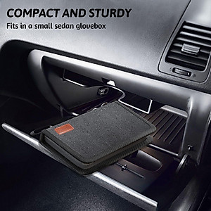 13 Pocket Coupon Receipt Organizer with Card Holder, Expandable Ticket Storage & Card Case with Sticky Labels,Check/Bill/Invoice/Cash Sorter Wallet,for Home, Purse, Car Glovebox